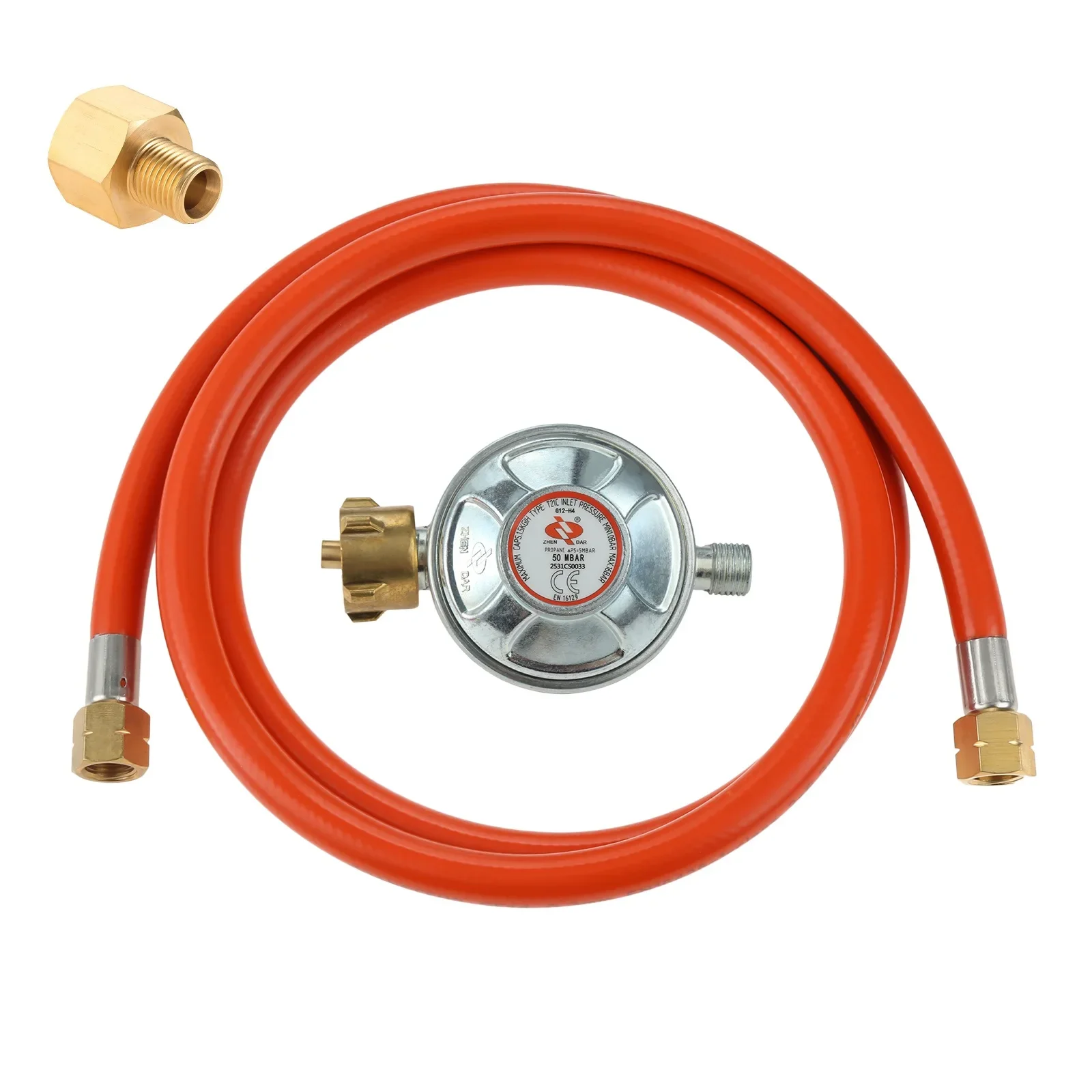 3pcs-kit-Gas-Hose-150cm-Pressure-Reducer-50mbar-Regulator-Set ...