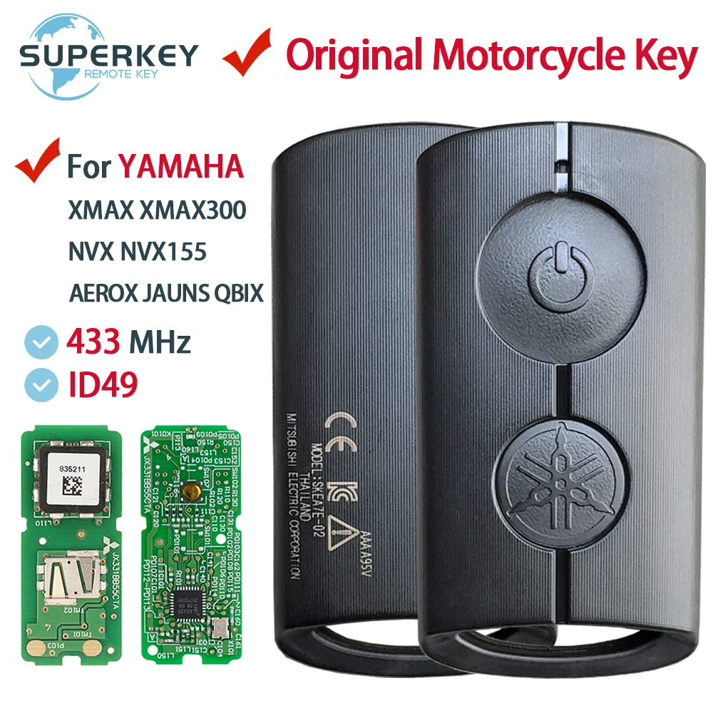 Original-For-YAMAHA-XMAX-XMAX300-NVX-NVX155-AEROX-JAUNS-QBIX-433MHz ...