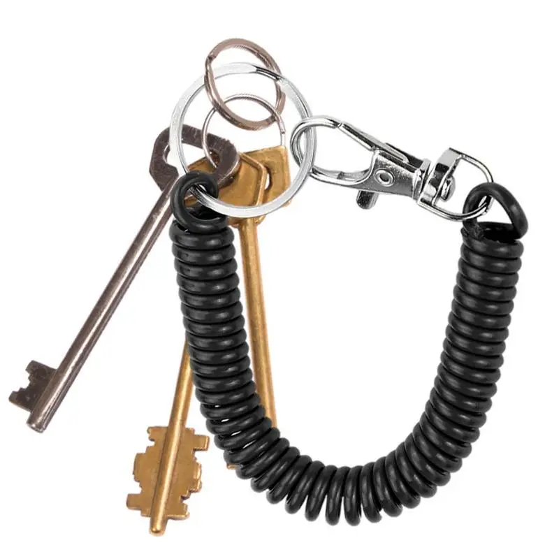 Coil Springs Keychain Stretchy Spiral Spring Coil Retractable Coil ...