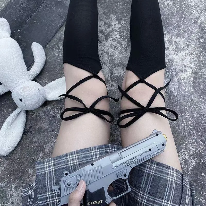Japanese-Style-Women-Lolita-Knitted-Thigh-High-Socks-Harajuku-Gothic-JK-Cos-Girls-Bandage ...