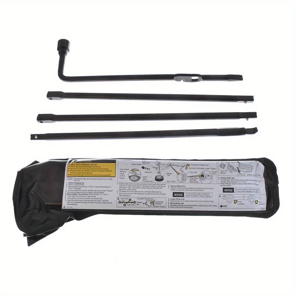 Car Tyre Changing Tool Set Jack Spare Lug Wrench Tire Tool Kit w/Bag ...