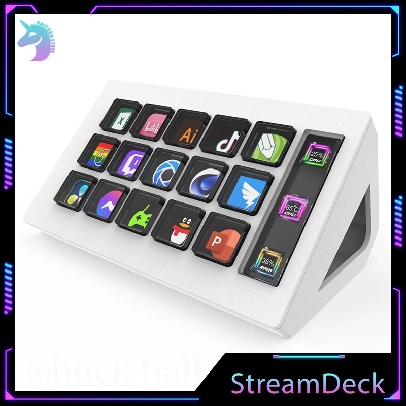 Teclado-Visual-StreamDeck-293S-bot-n-LCD-personalizado-controlador-de-creaci-n-de-contenido-en ...