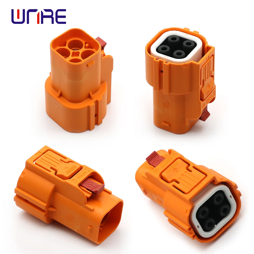 4P-Straight-Plug-Socket-Plastic-Shell-High-Voltage-Connectors-New ...