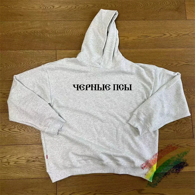 Gray Vultures YZY Kanye Russian Print Hoodie Men Women 1:1 Best Quality ...