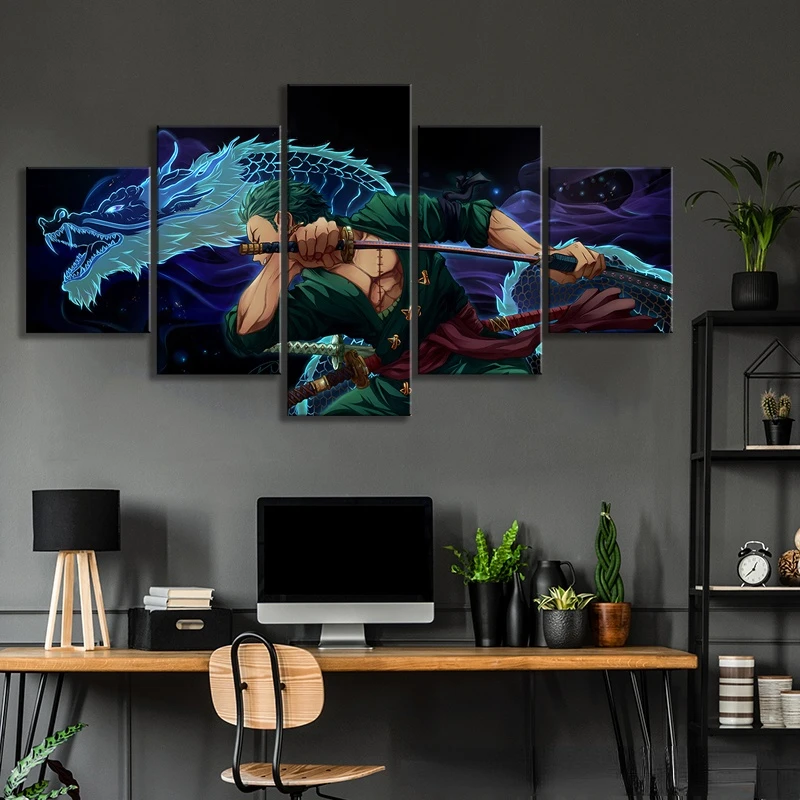 P-ster-de-Anime-de-ONE-PIECE-personaje-de-Manga-Roronoa-Zoro-pintura-al ...