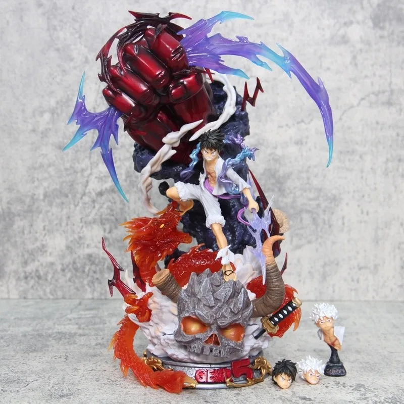 One-Piece-Luffy-Big-Hand-Grab-Lightning-Head-Replaceable-Model-Anime ...