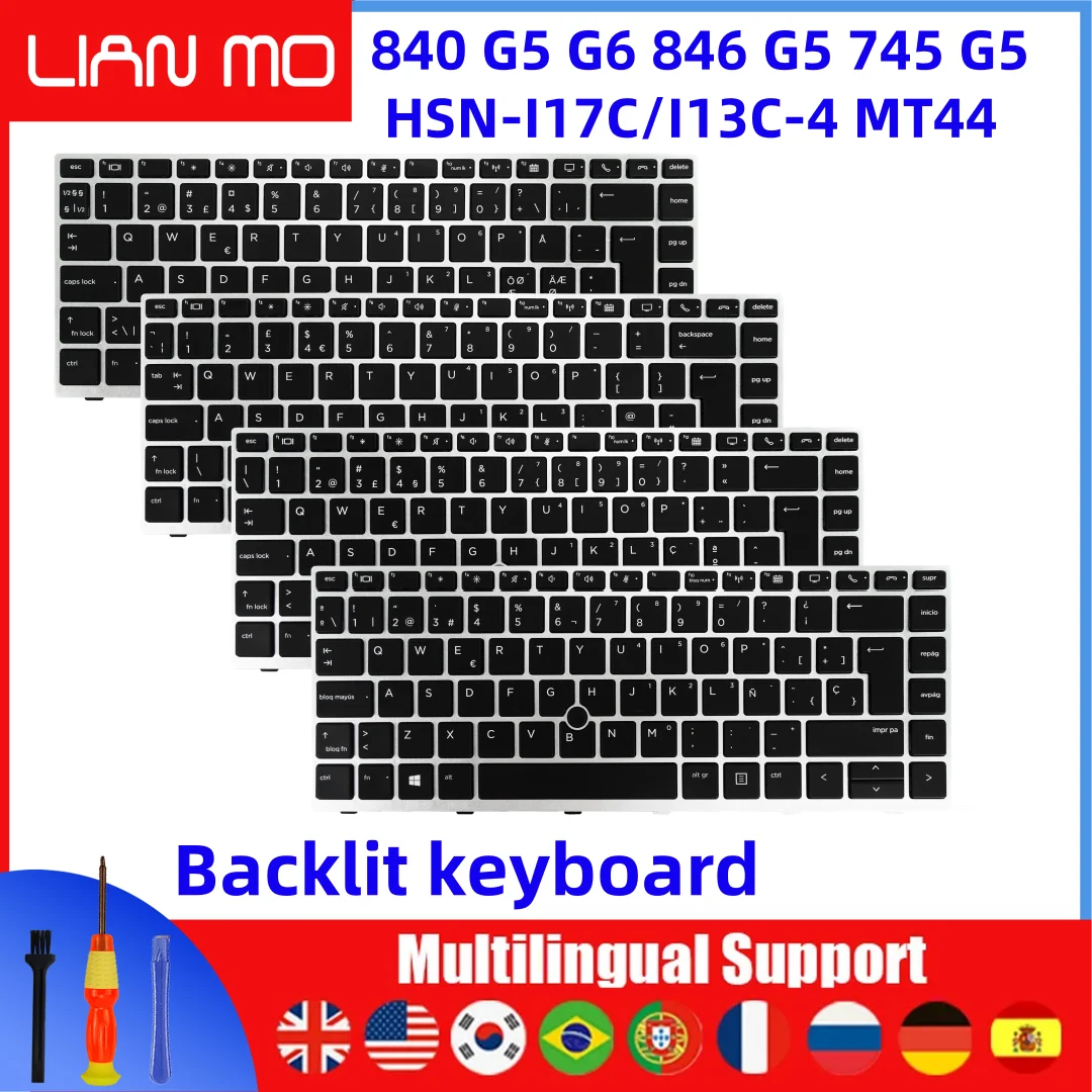 US UK Portugal Spain German Backlight keyboard Suitable for HP ...