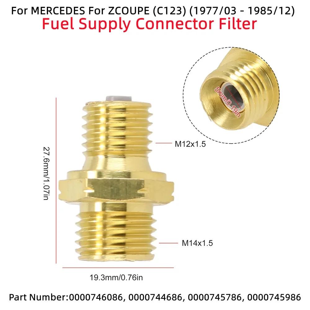 Car Fuel Supply Connector Filter For Mercedes C E S G M SL Class W210 ...