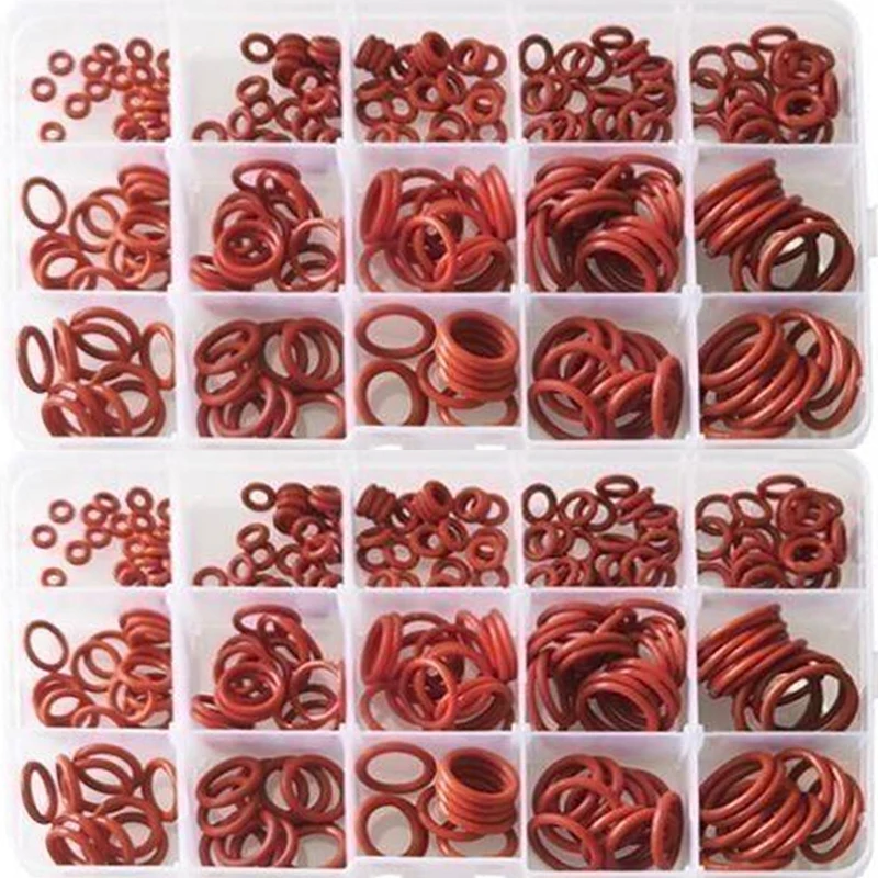 225PCS-Red-Silicone-O-Rings-O-Rings-Red-Silicone-Seal-Sealing-O-Rings ...