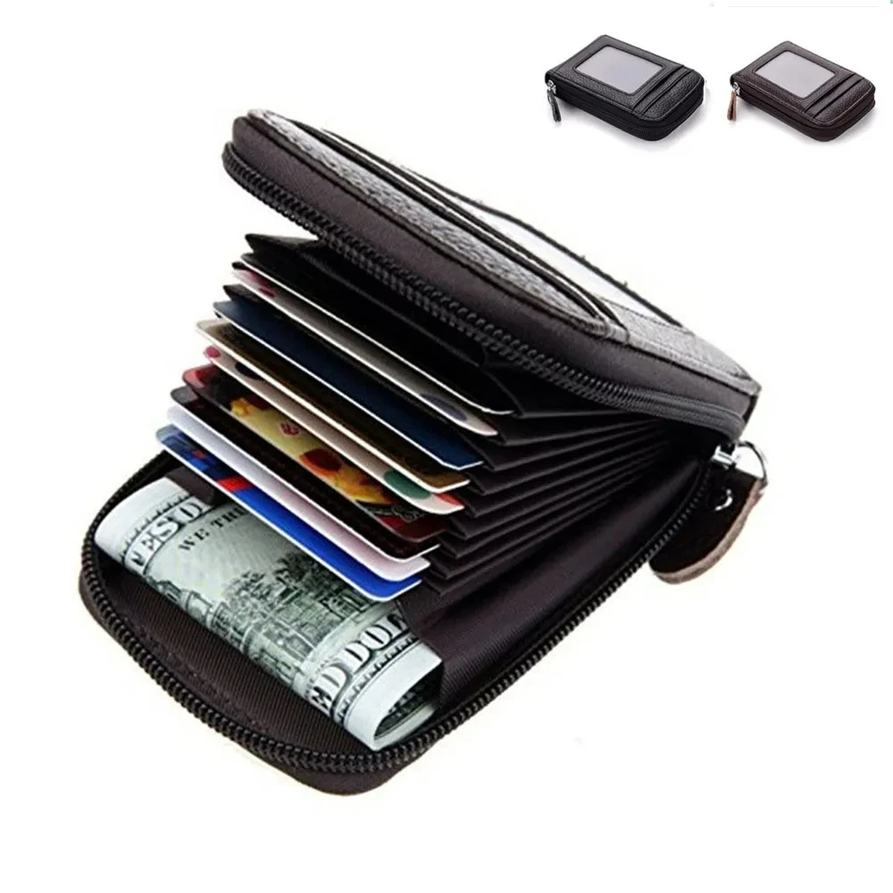 RFID Credit Card Holder Unisex Wallet Bank PU Leather Waterproof Small ...