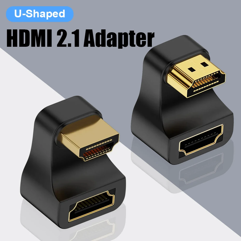 360-Degree-U-Shape-HDTV-Adapter-HDMI-2-1-Male-to-Female-8K-60Hz ...