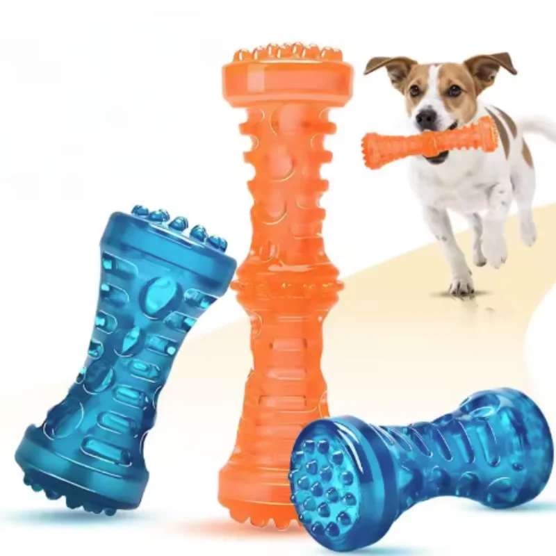 Sturdy Bite Resistant Dog Toy Toothbrush Bone Interactive Chew Dental ...
