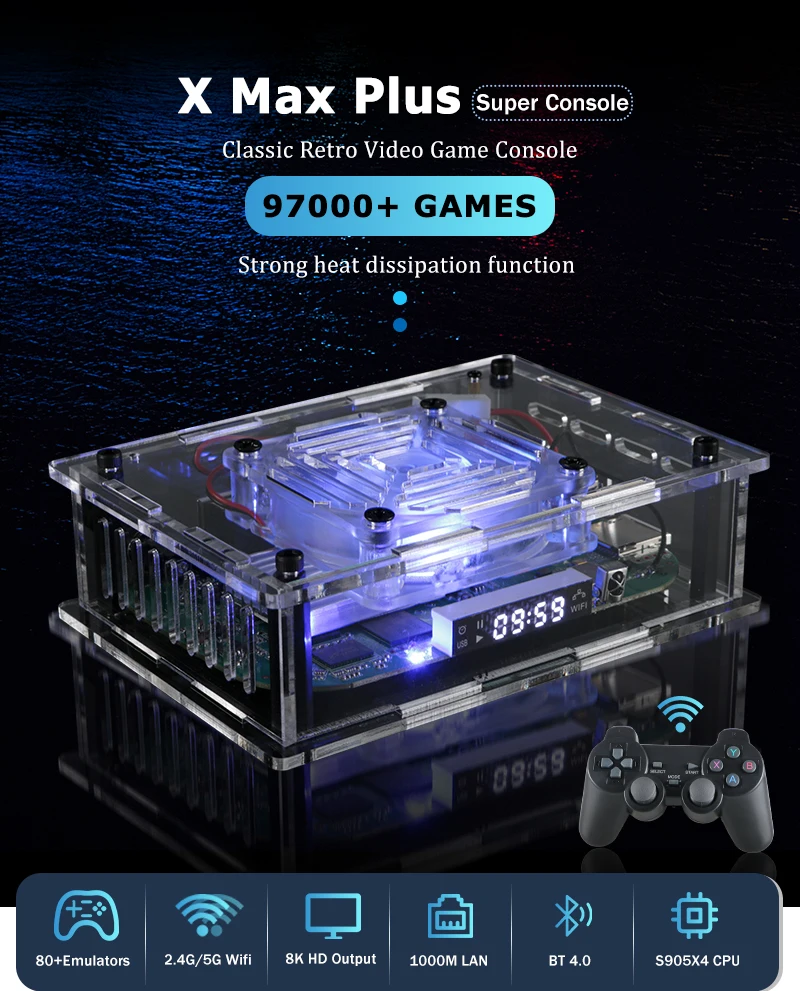 Shop Generic Super Console X Max Plus Arcade Box 8K HD Dual System 05X4 ...