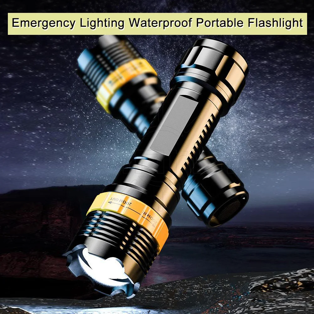 LED-Strong-Light-Flashlights-USB-Rechargeable-portable-High-Power-Torch ...