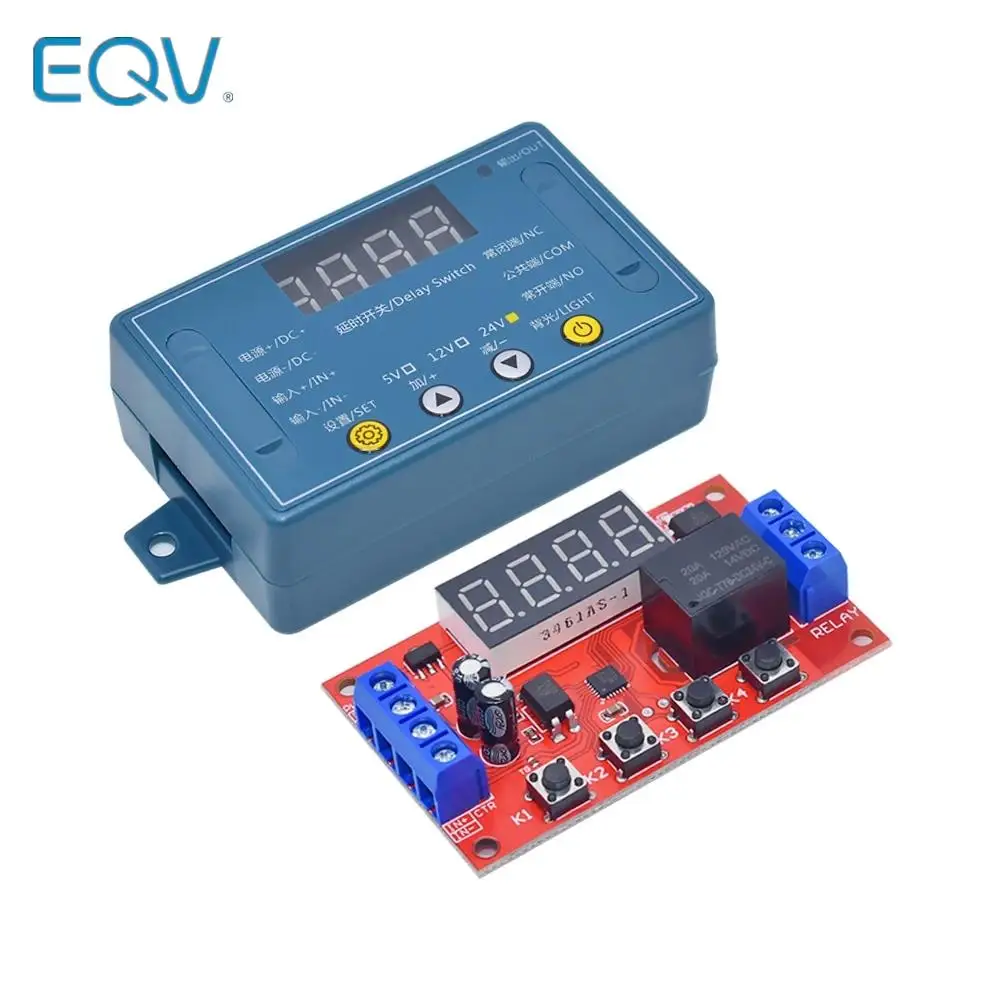 10A 1 channel Delay time relay module 5V 12V 24V timing programmable optical coupler isolation ...