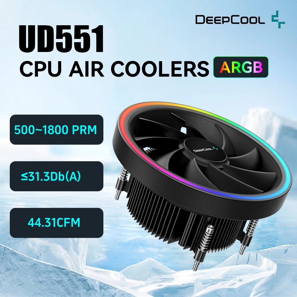 DeepCool-UD551-ARGB-Processor-Fan-Cooler-for-AMD-Socket-AM4-AM5-Top ...