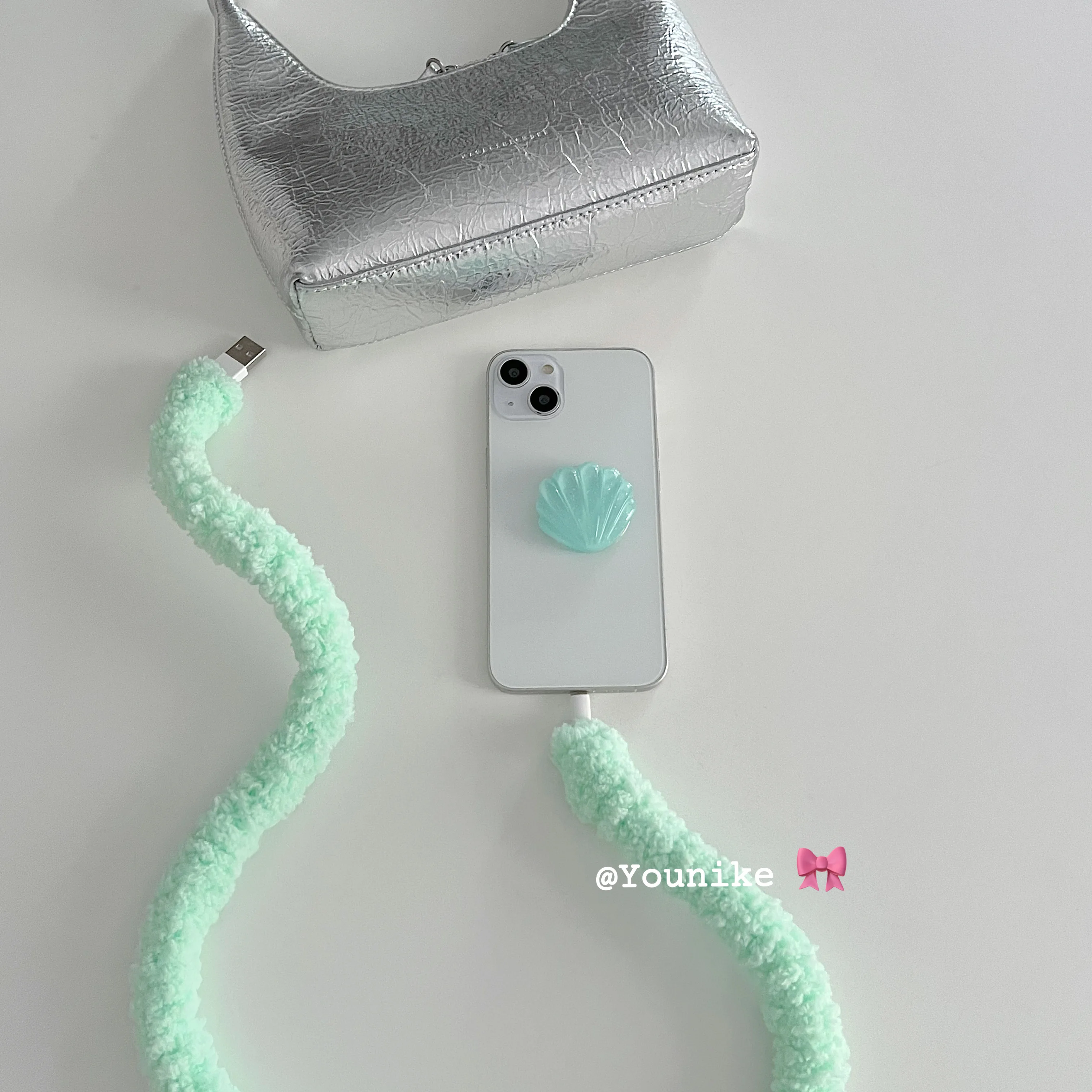 Ins-special-interesse-design-elegante-menina-cora-o-matcha-verde-pel ...