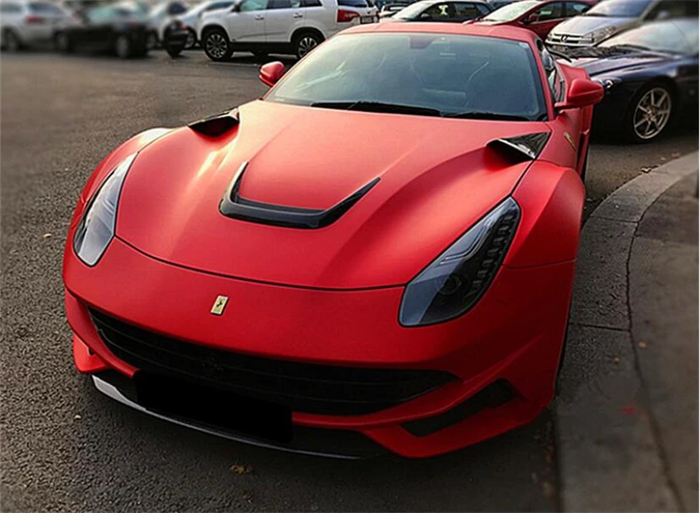 For Ferrari F12 2013-NO Real Carbon Fiber Front Engine Hood Bonnet Vent ...