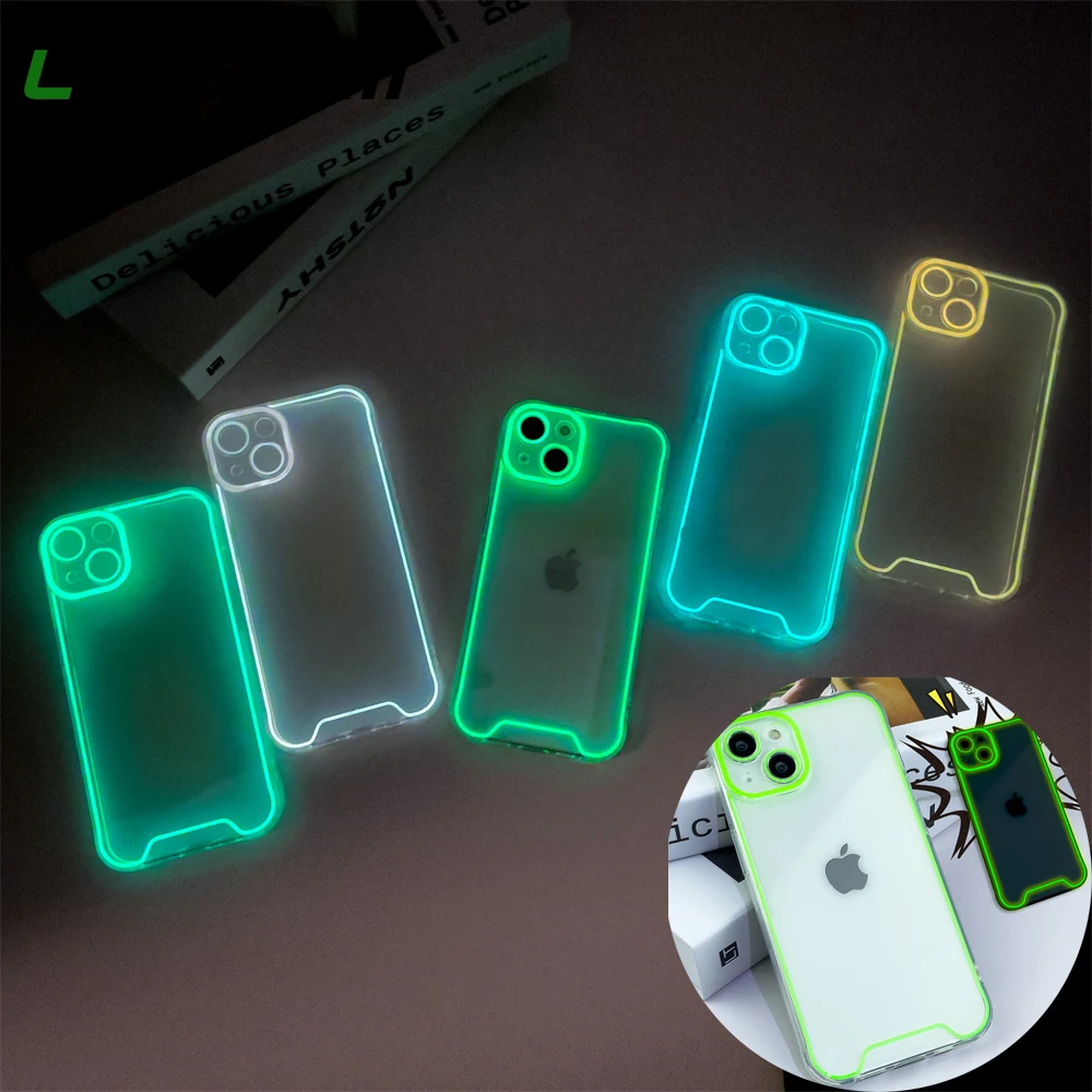 Night Light Luminous Silicone Soft Case Iphone | Iphone 13 Pro Max ...
