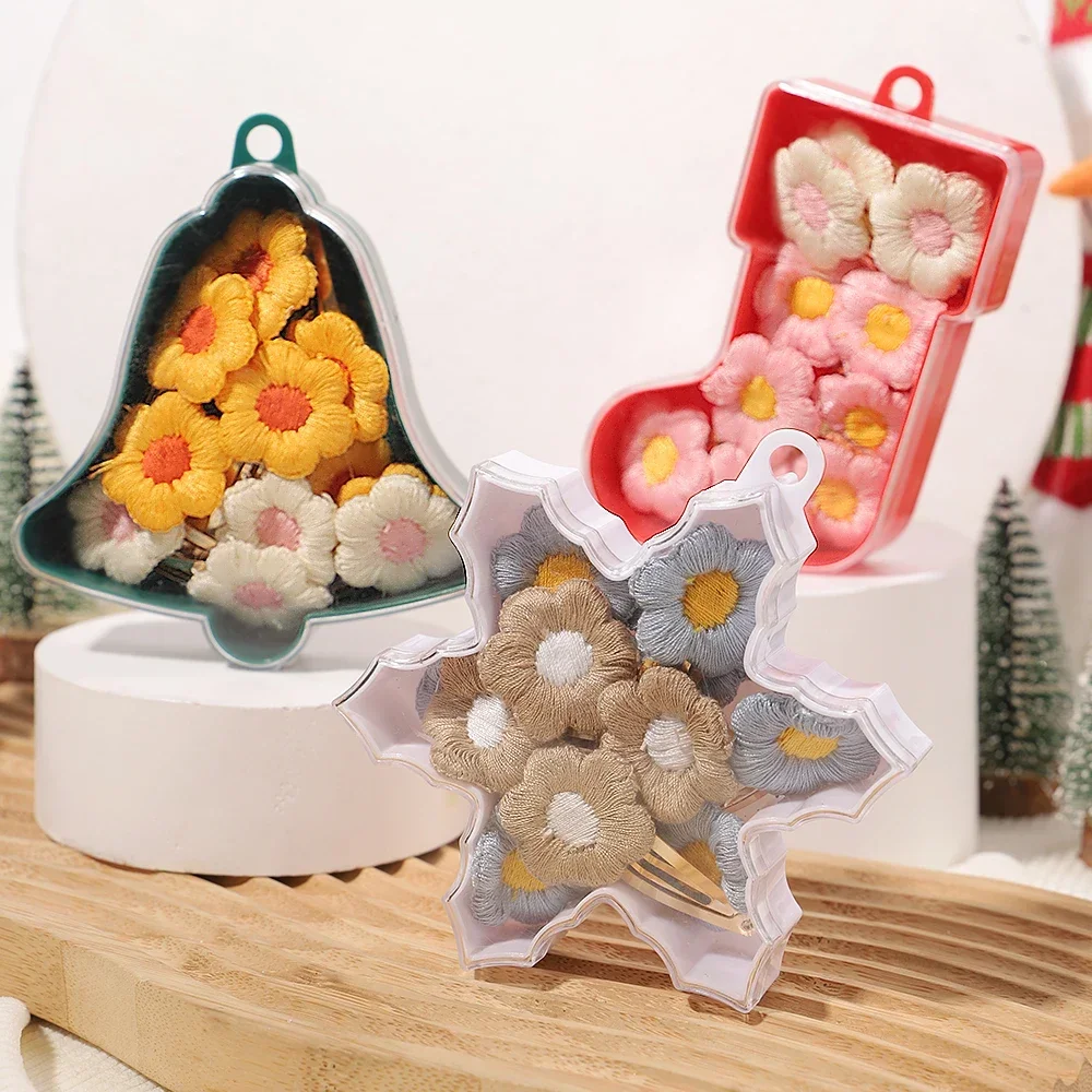 12Pcs-Baby-Flower-Hairpins-Christmas-Gift-Box-for-Children-Handmade ...