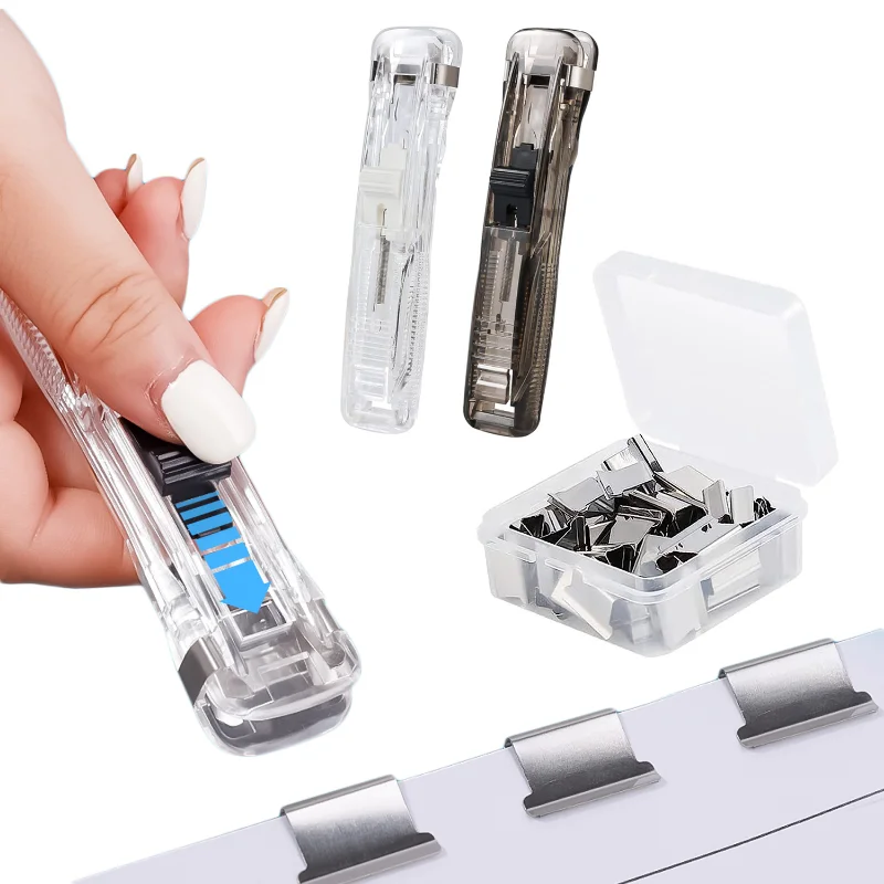 Hand-Paper-Clipper-Portable-Handheld-Paper-Clam-Clip-Dispenser-with ...