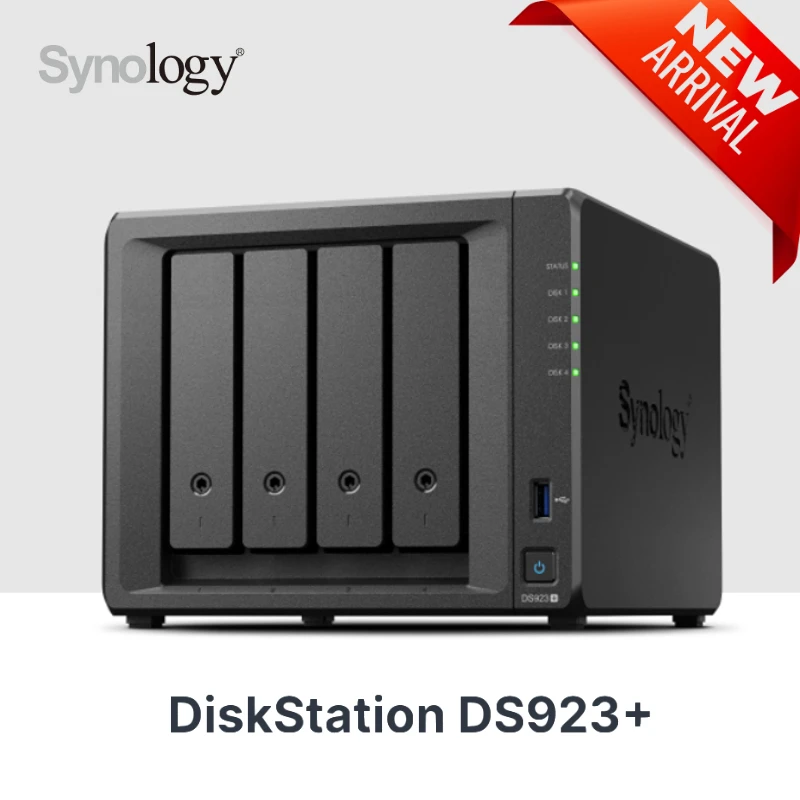 Synology DS923+ PLUS 4G NAS 4 Bay DiskStation Network Cloud Storage Server small business home ...