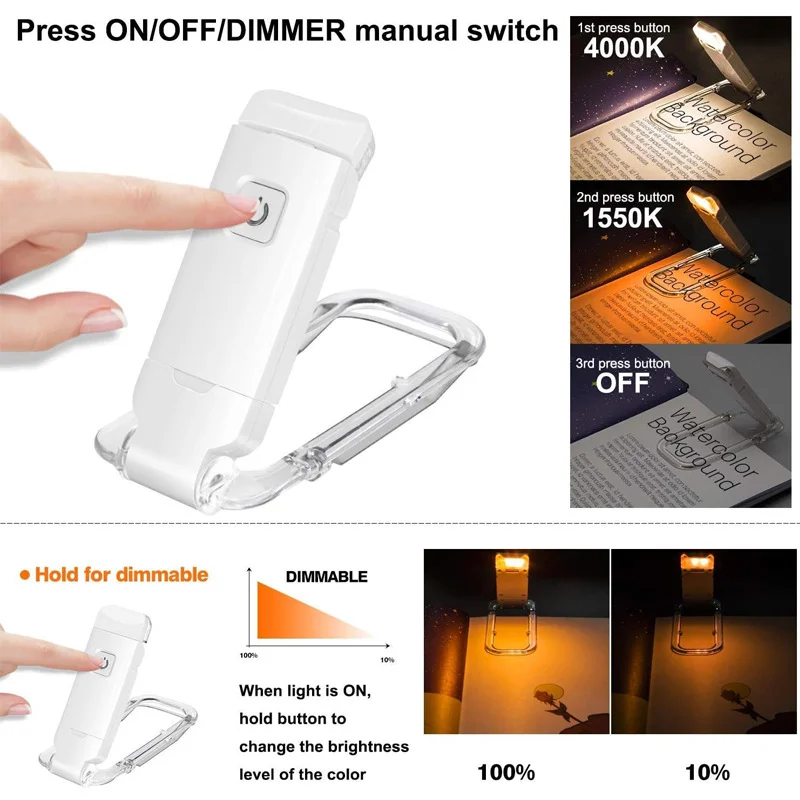 Mini Rechargeable Portable Energy-saving LED Eye Protection Folding ...