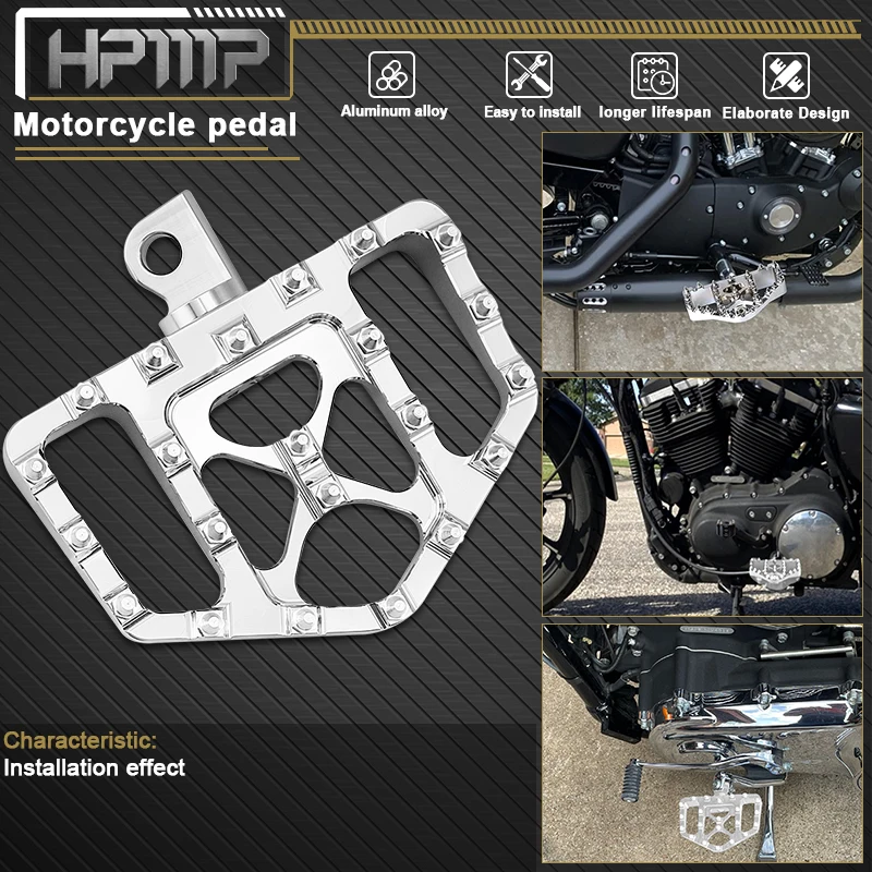 Wide Foot Pegs MX Floorboards Motorcycle Foot Peg CNC Footrest for For ...