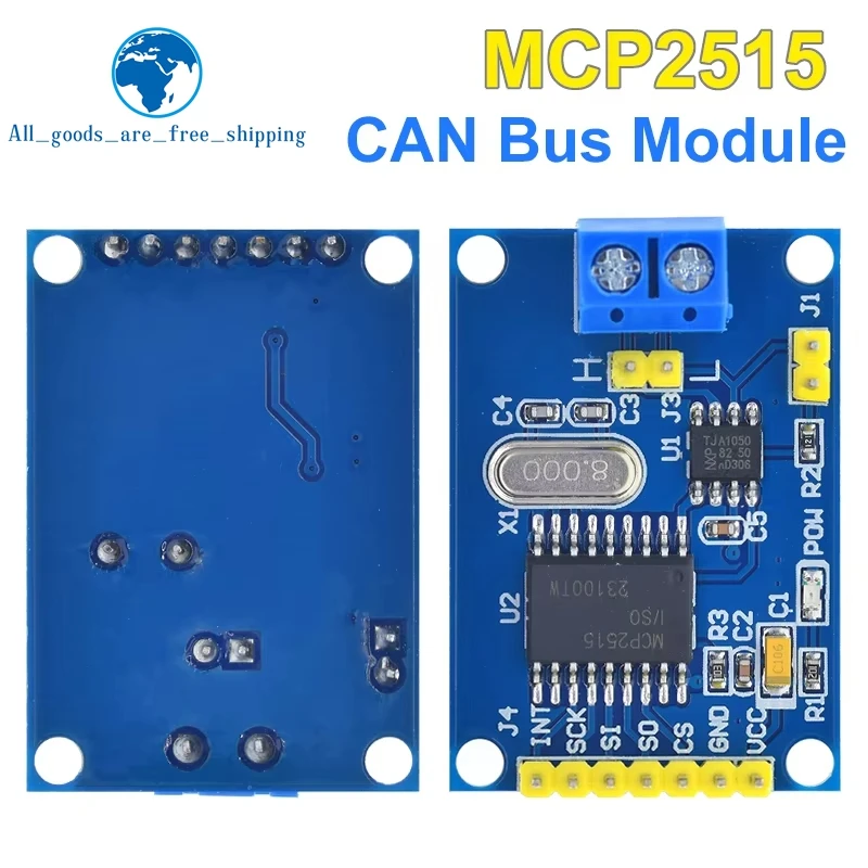 1/5PCS MCP2515 CAN Bus Driver Module Board TJA1050 Receiver SPI For 51 ...