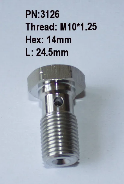 Stainless Steel Single Double Banjo Bolt M10x1 M10x1.25 For Motorsport Cylinder Caliper