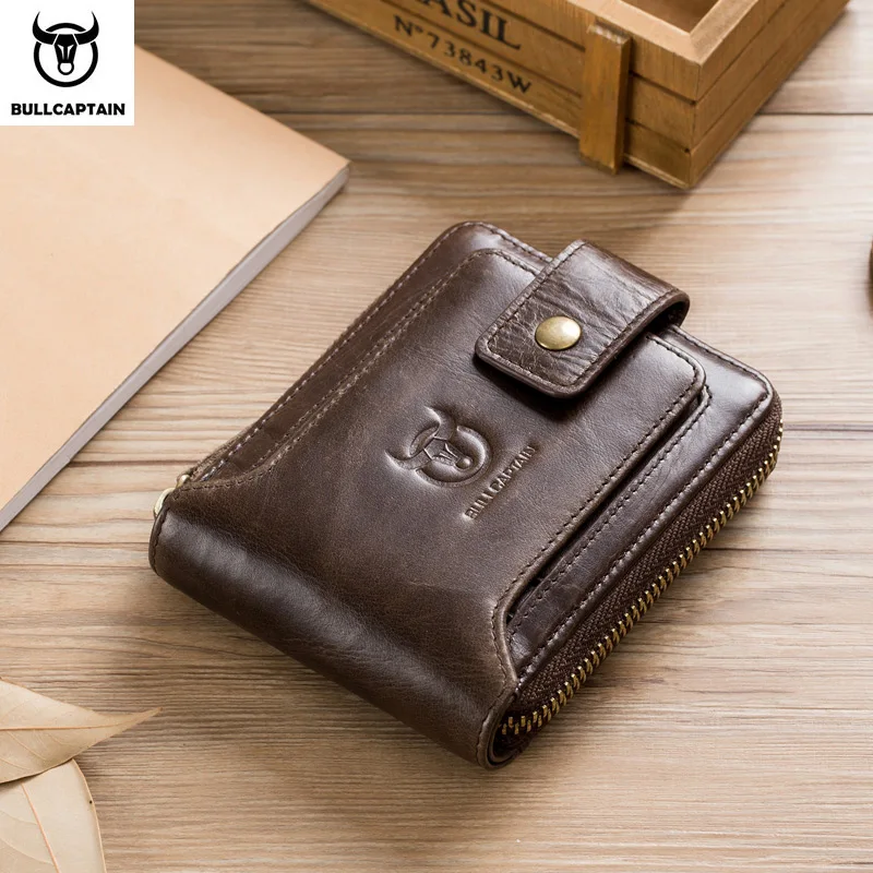 Bullcaptain-Men-s-Leather-Wallets-Handmade-Cow-Pick-up-Large-Capacity ...