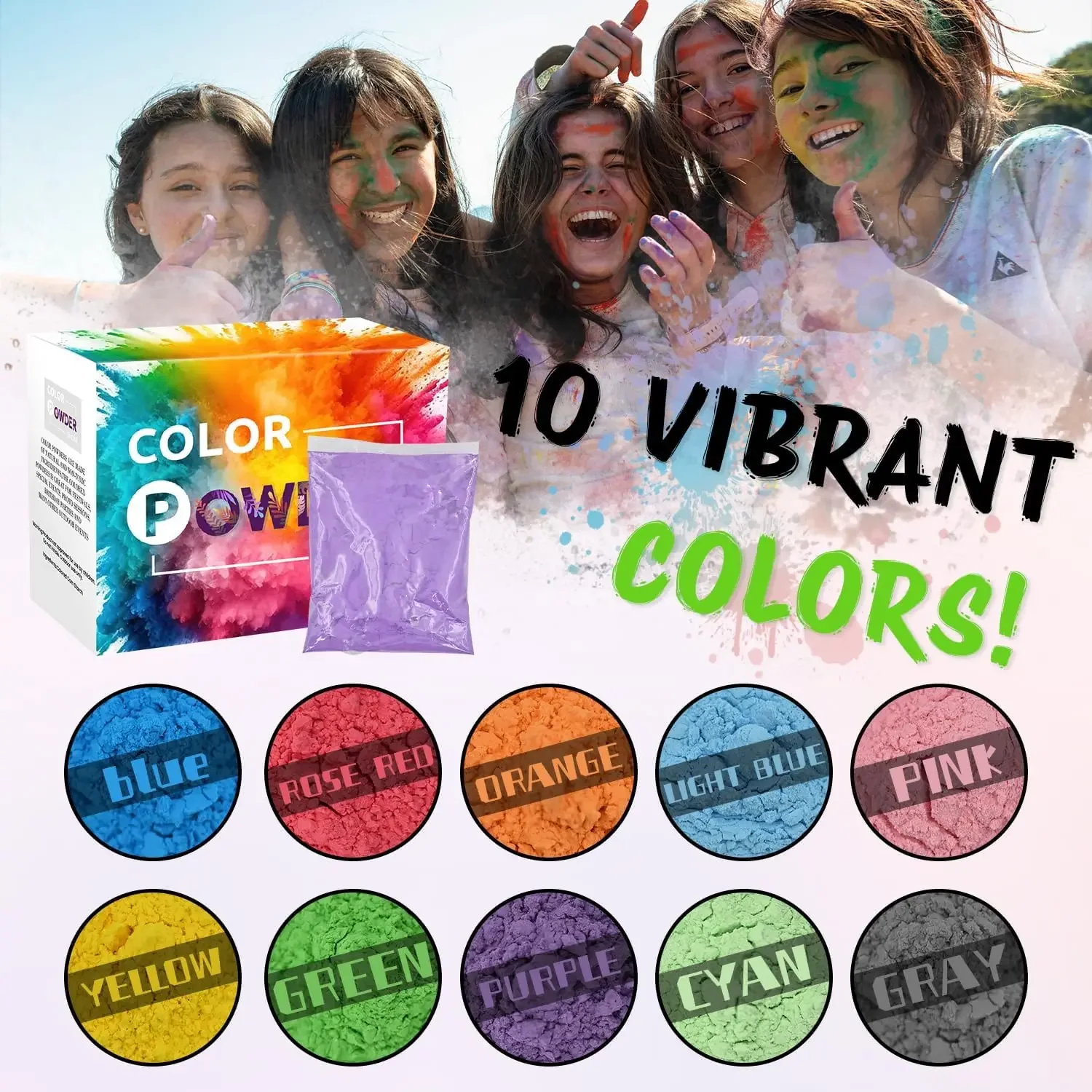 Multicolor Color Powder Packets 100g Bags of Color Smoke Bombs Powders ...