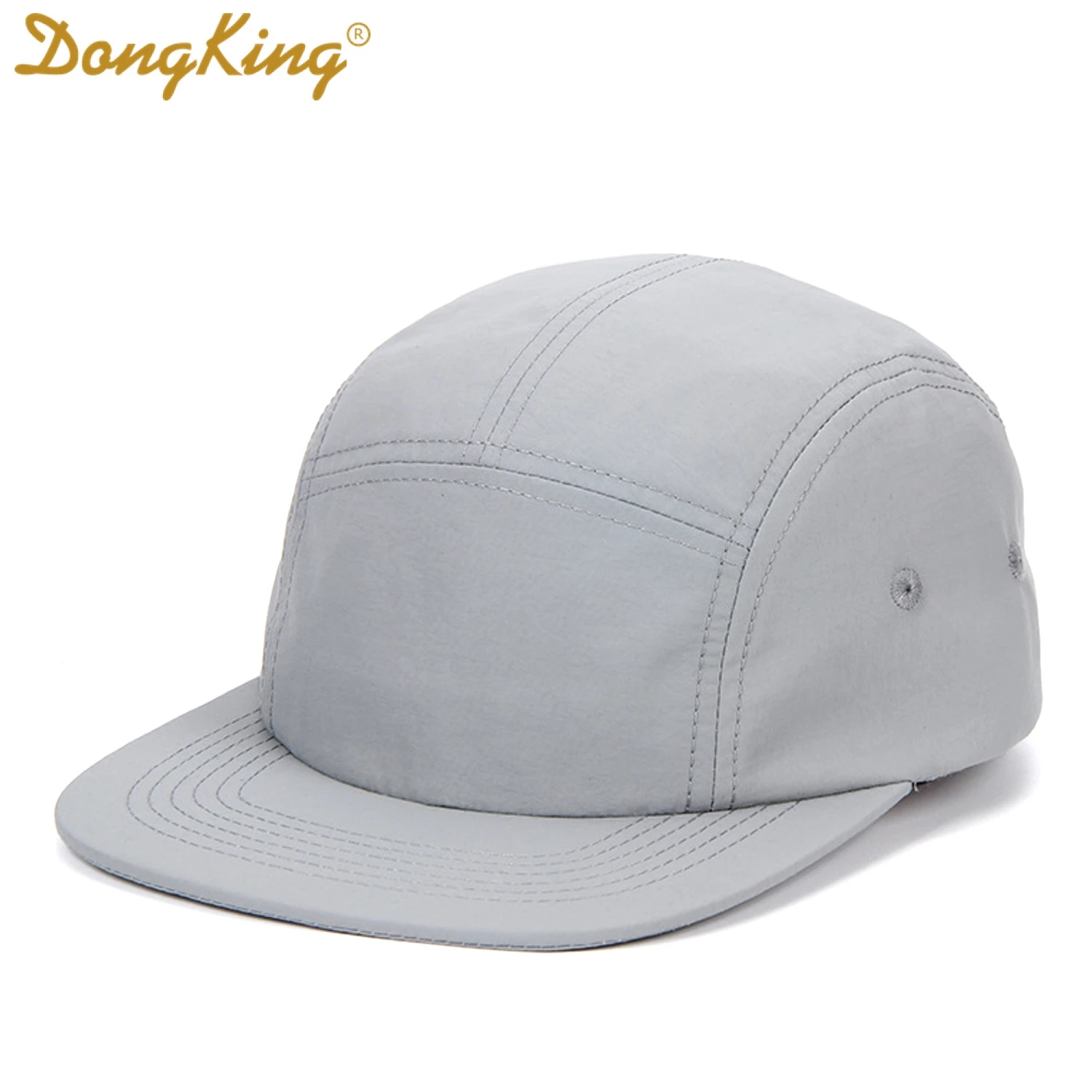 DongKing 5 Panels Cap Retro Short Brim Baseball Cap Splash proof Fabric ...