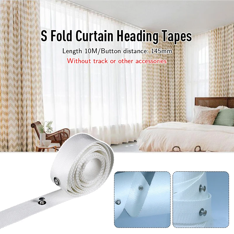 10M-S-Fold-Curtain-Heading-Tapes-for-Electric-Curtain-Track-DIY-Wave ...