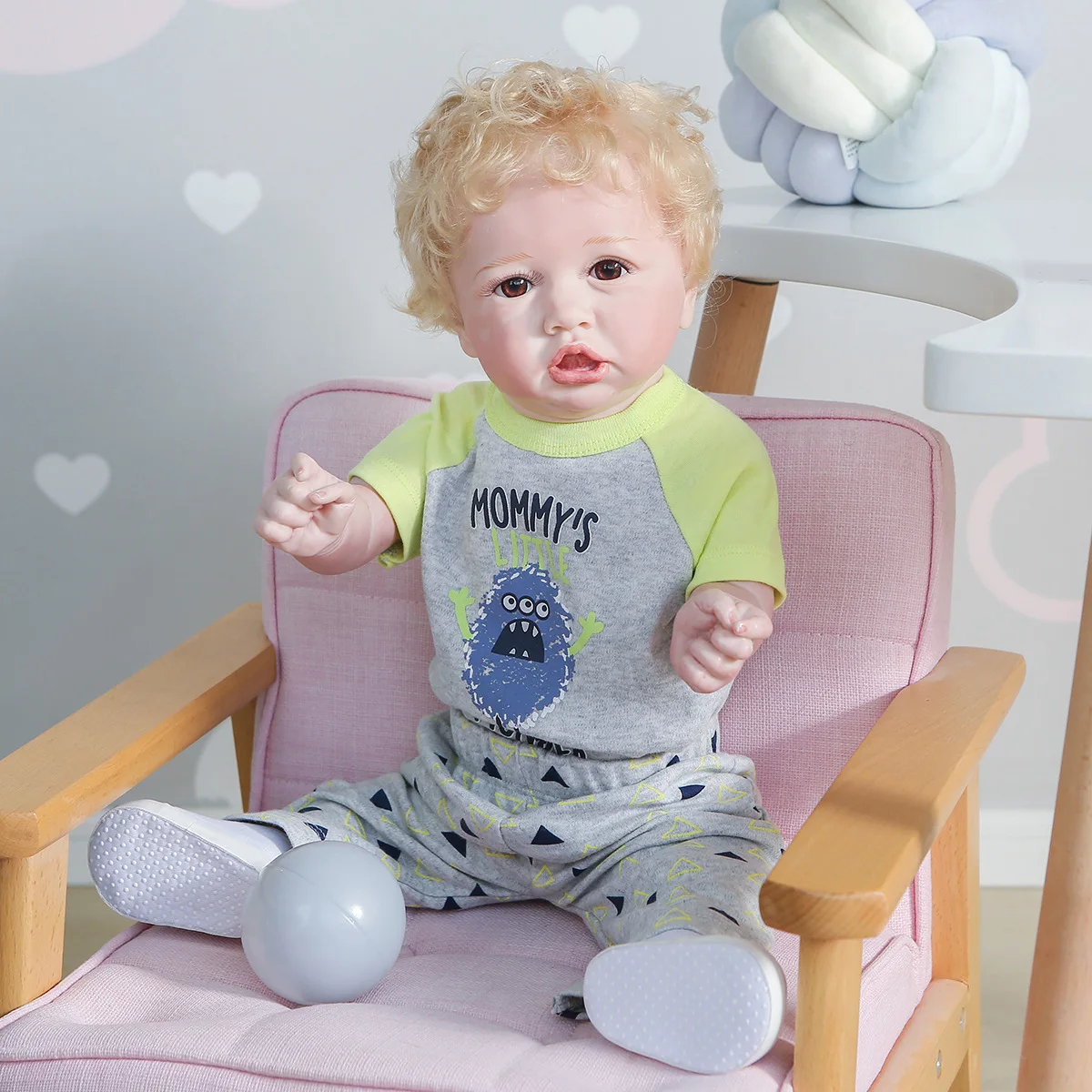 56cm Saskia Newborn Baby Doll Reborn Sleeping Accompany Soft Silicone ...