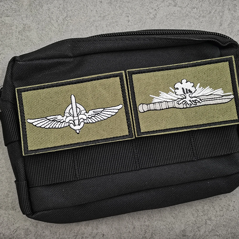 Green-Color-Fabric-Israel-Army-Label-Patch-Embroidery-Sword-Tree ...