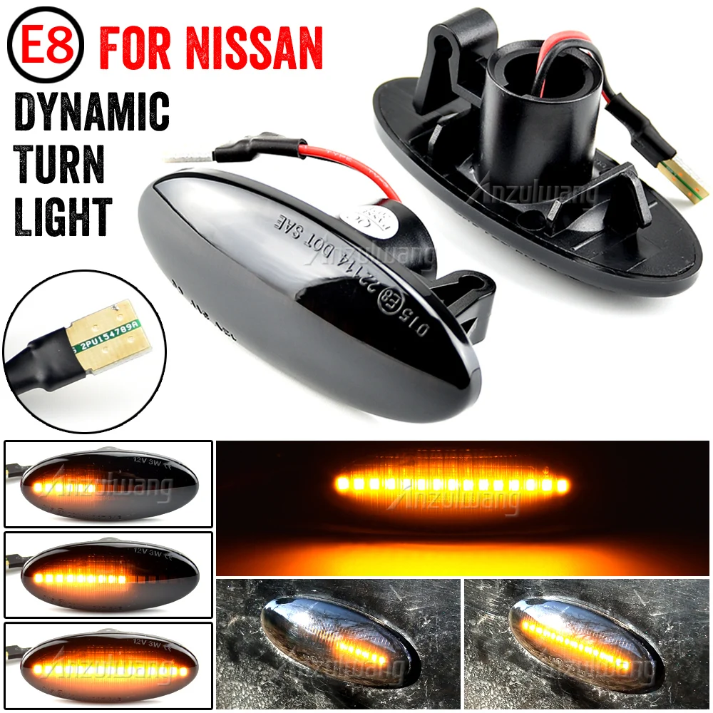 2Pcs-Side-Marker-Lights-Dynamic-LED-Turn-Signal-Light-For-Nissan-X ...