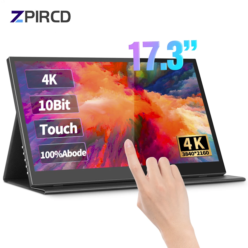 Monitor-Touchscreen-port-til-17-3-4K-3840x2160-100-adobe-HDR400-MiniDP ...