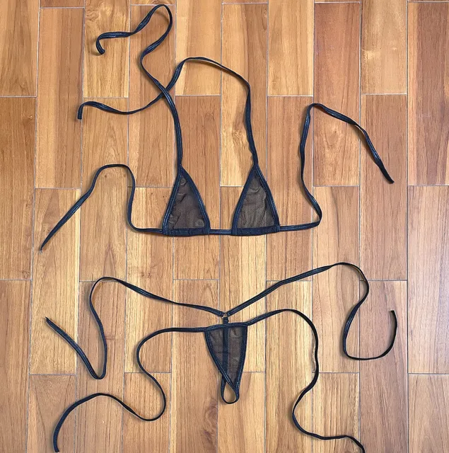 Deka-女性のためのセクシーなミニビキニ包帯,マイクロメッシュのエロティックなランジェリーセット,大きなサイズのビーチウェア