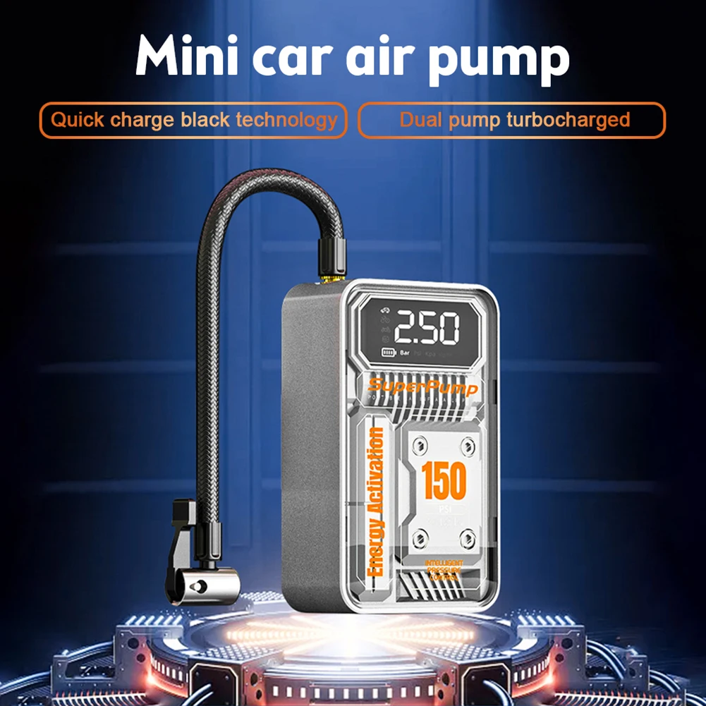 Compresseur auto,Compresseur d'air portable pour voiture,mini pompe de ...