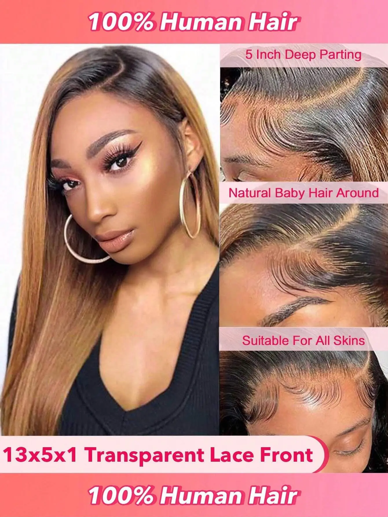 Straight-Lace-Frontal-Wigs-Human-Hair-Pre-Plucked-Natural-Hairline ...