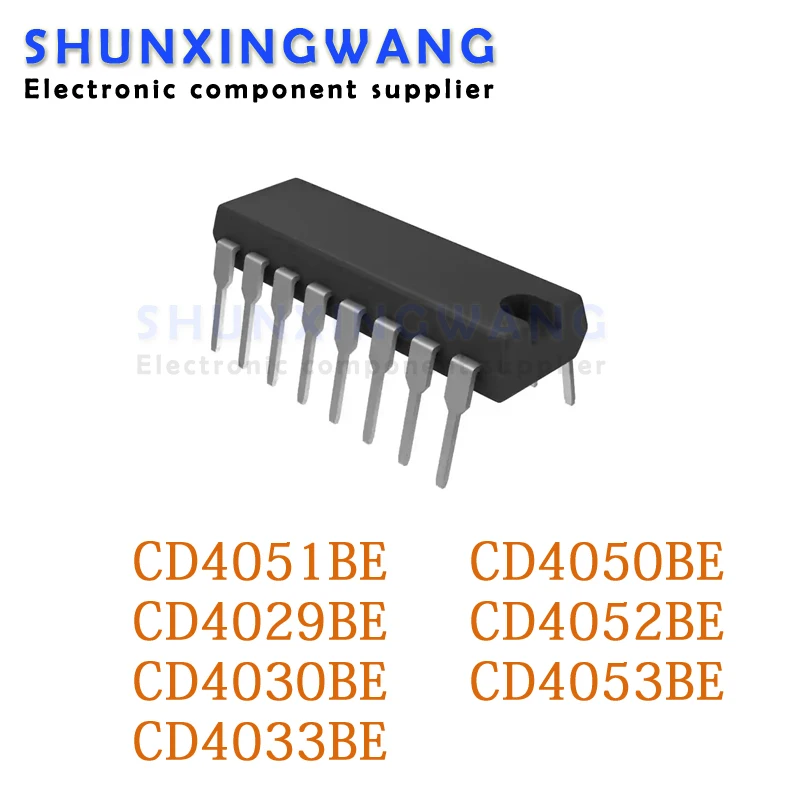10 pces cd4051be cd4051 dip 16 cd4029be cd4030be cd4033be cd4052be ...