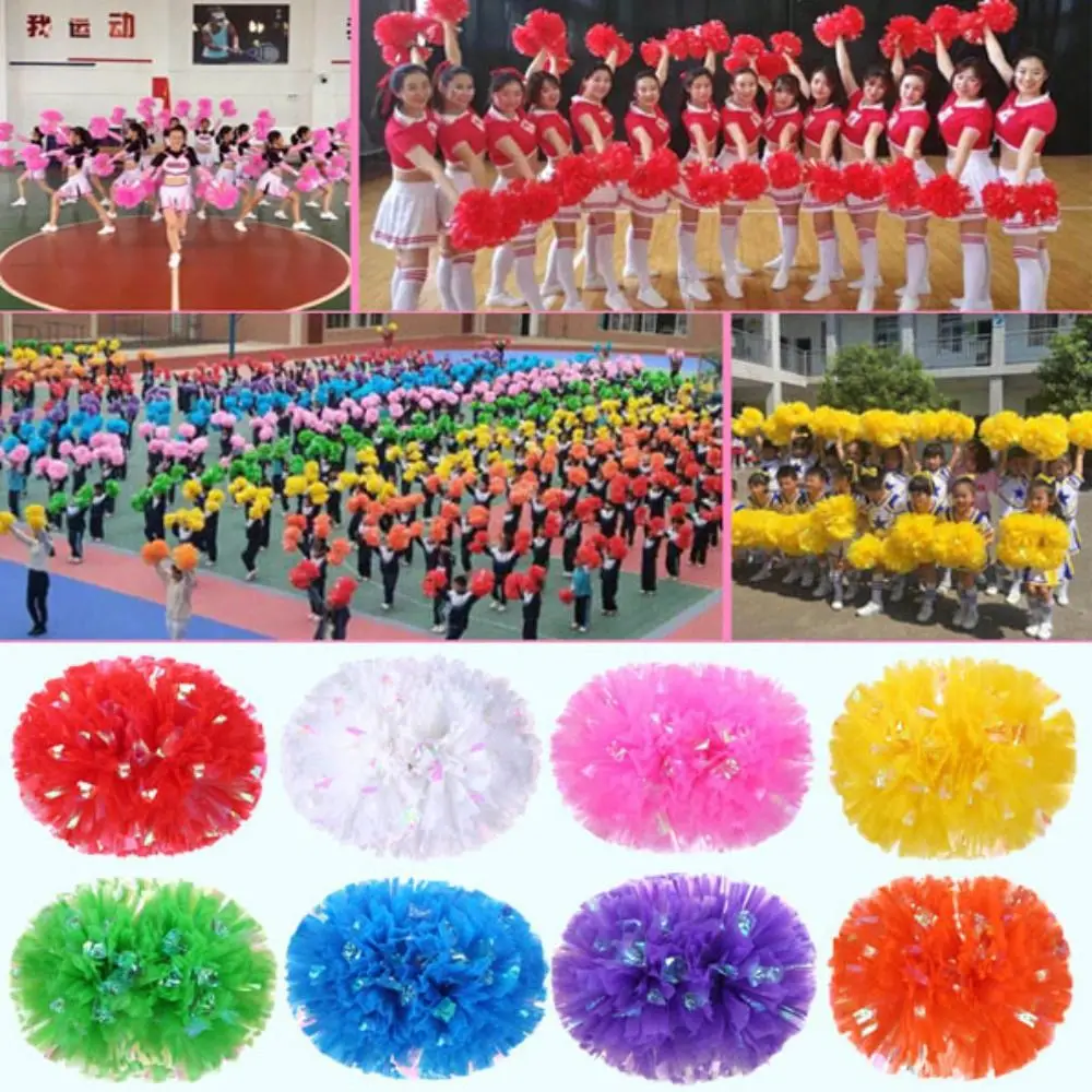 25cm-Game-Pompoms-High-Quality-9-Colors-Flower-Ball-Cheerleading ...