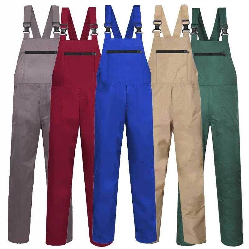100% Cotton Bib Overalls Men Work Clothing Plus Size M-5XL Protective ...
