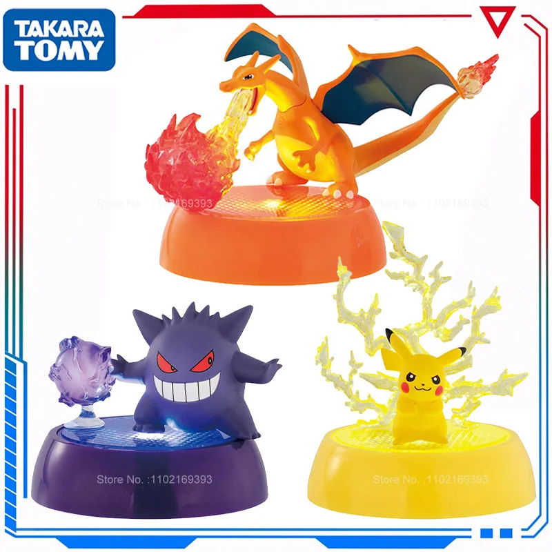 Original Pokemon Shiny Figure Pikachu Gengar Charizard Glowing ...