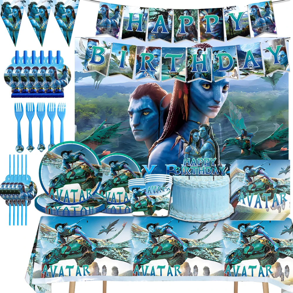 Avatar-Theme-Birthday-Party-Decoration-Balloons-Disposable-Tableware ...