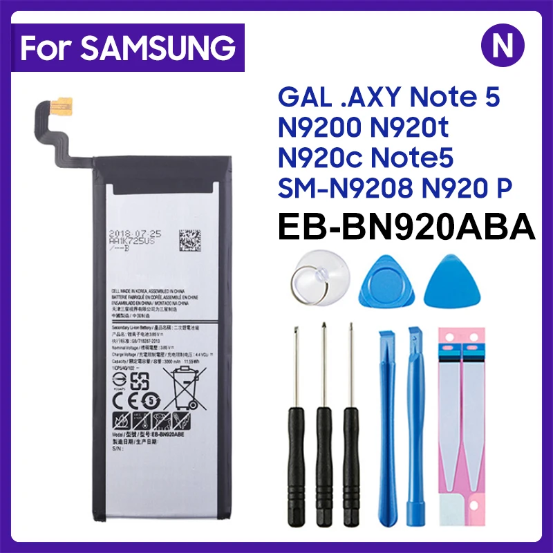 3000mAh EB-BN920ABA EB-BN920ABE Mobile Phone Battery For Samsung GALAXY ...