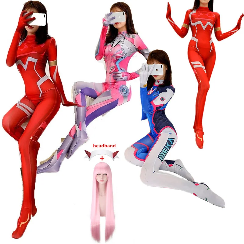 Anime Darling In The Franxx 02 Zero Two Colourful Christmas Halloween