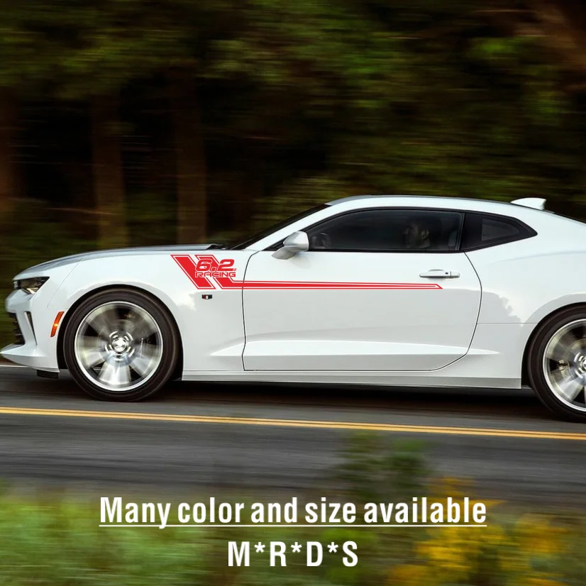 2-Pcs-Door-Side-Upper-Stripe-Sticker-6-2-Racing-Waist-Line-Body-Decal ...