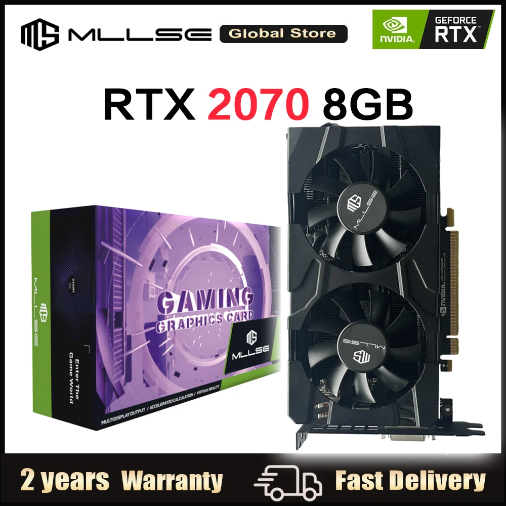 Mllse-RTX-2070-8GB-Graphics-Card-GDDR6-256Bit-PCIE-PCI-E3-0-16X-1470MHz ...